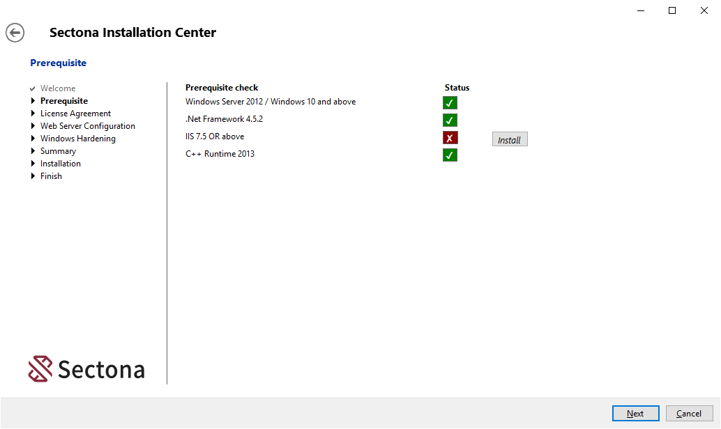 Installing Sectona Web Access