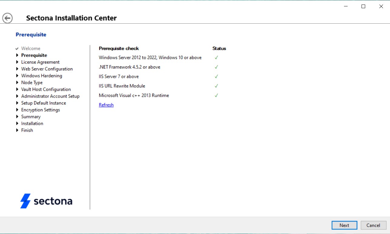 Installing Sectona Web Access