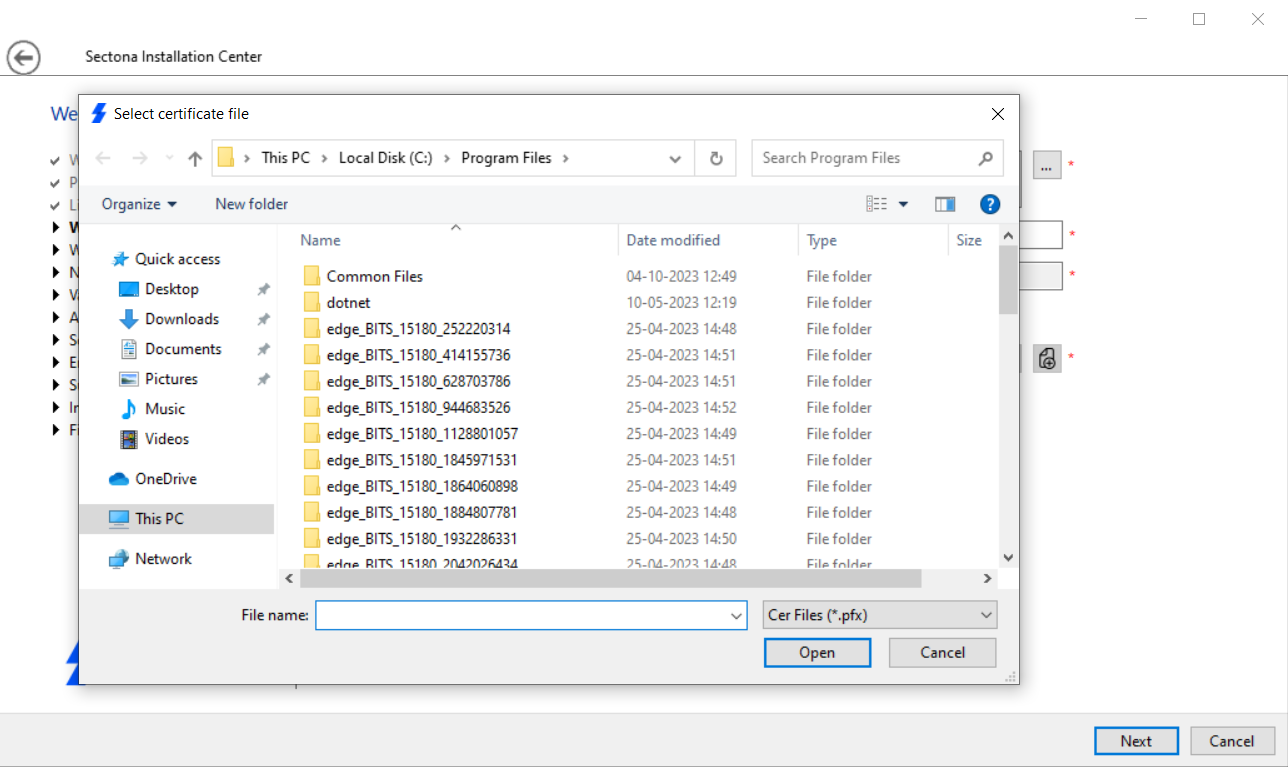 Installing Sectona Web Access